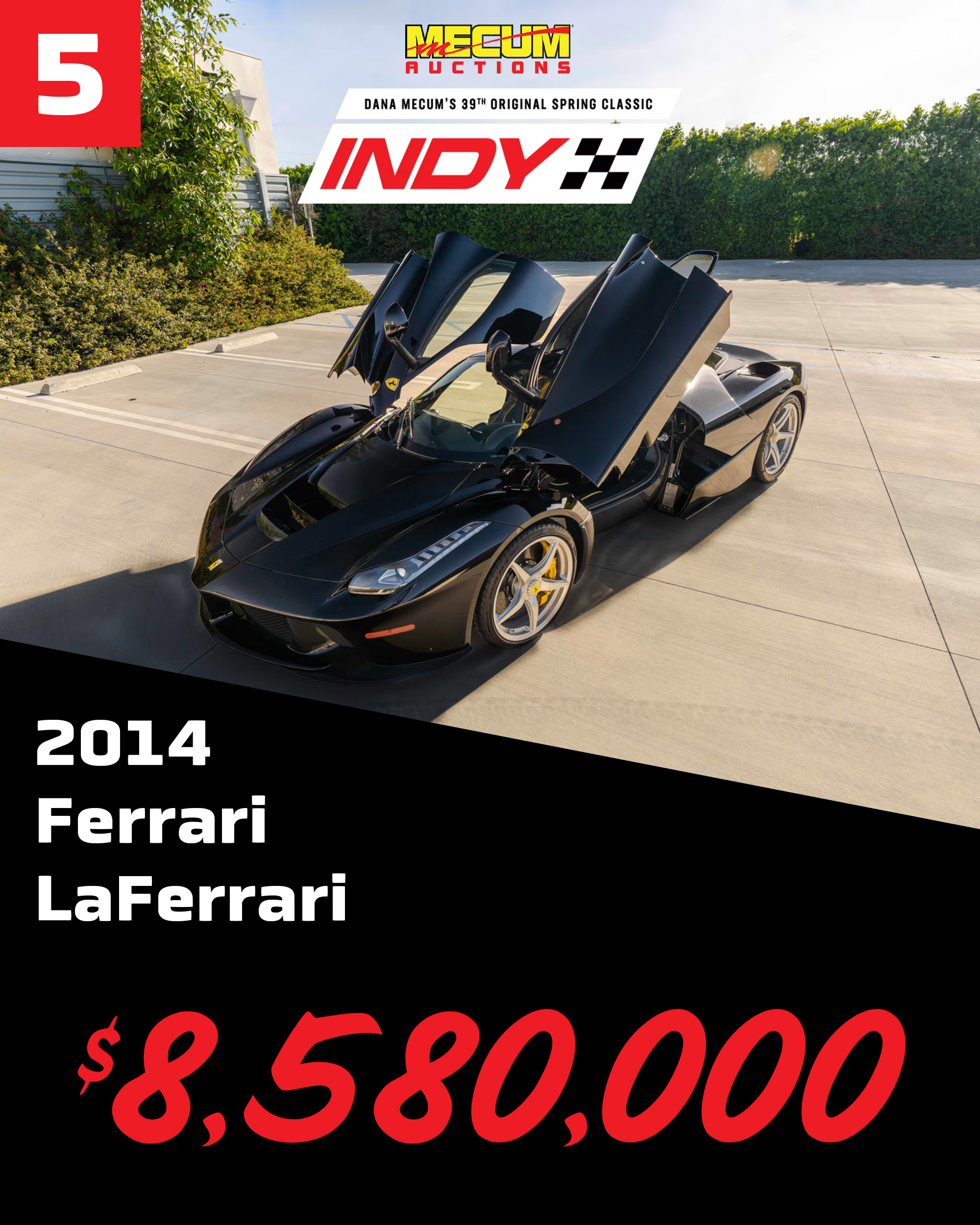 Ferrari Dominates Mecum Indy 2026: The Top 5 Cars Sold - Classic Car ...